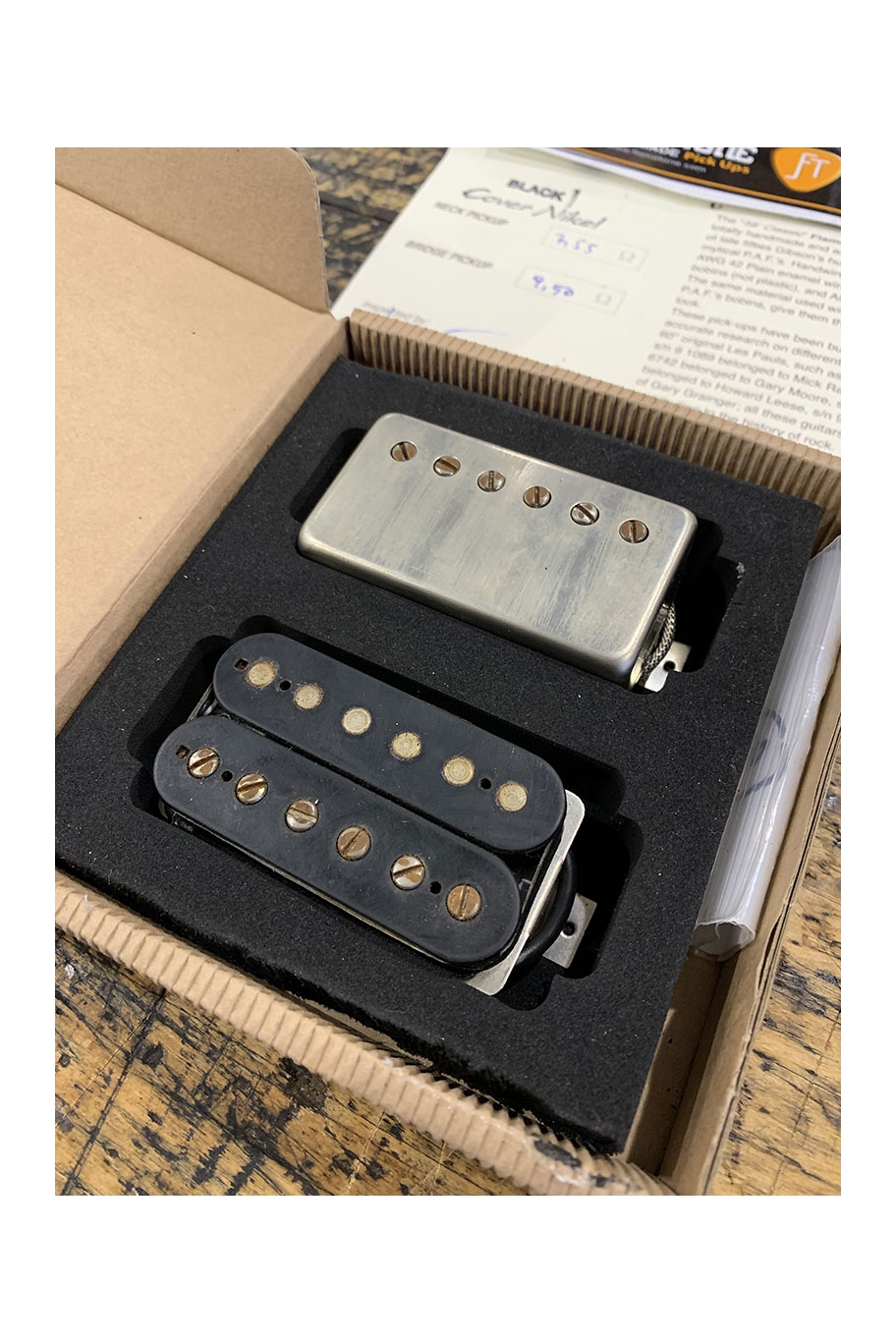 FLAMETONE '59 Classic PAF & Devaster Bridge - Humbucker Set - Aged ...