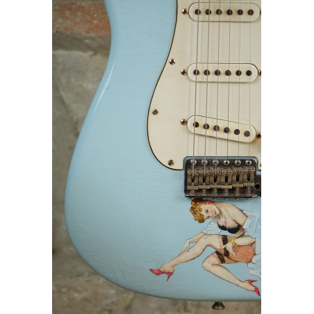 FRANCHIN Mercury S SSS Light Relic with Hand Made Pin-Up - 2023 - Sonic ...