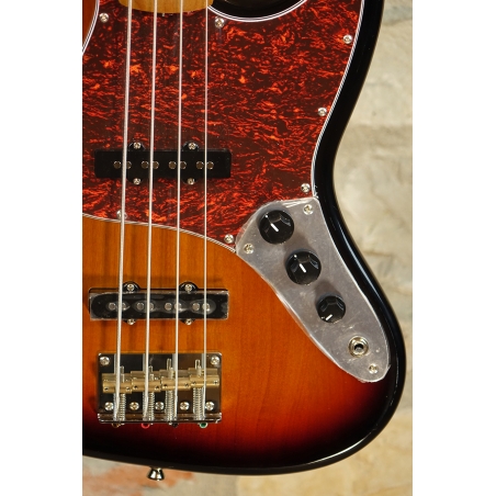 JET GUITARS JJB300 SB - Jazz Bass 4 Corde - Roasted Maple Neck - Sunburst