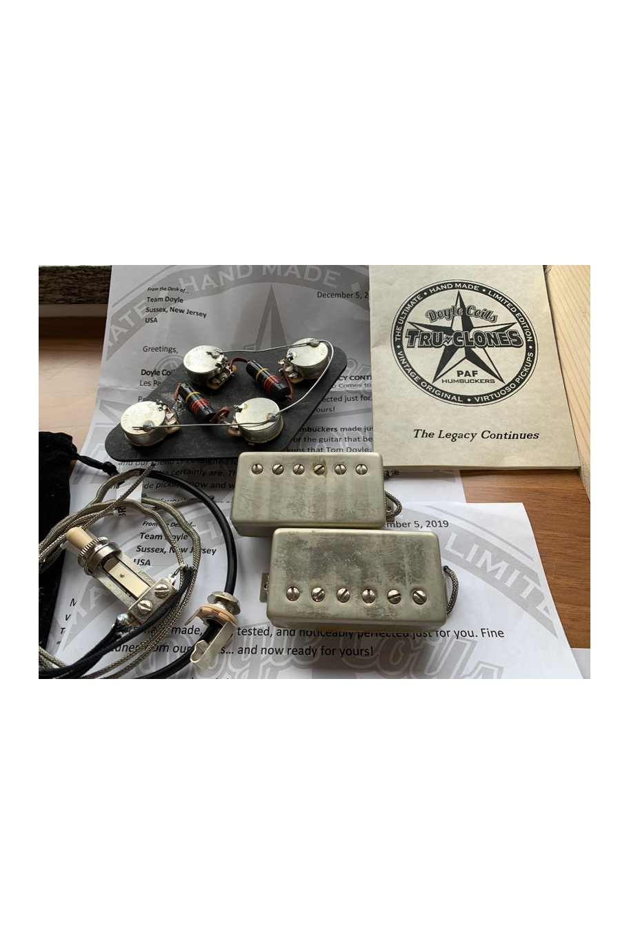 DOYLE COILS Tom Doyle Tru-Clones PAF Humbucker Kit
